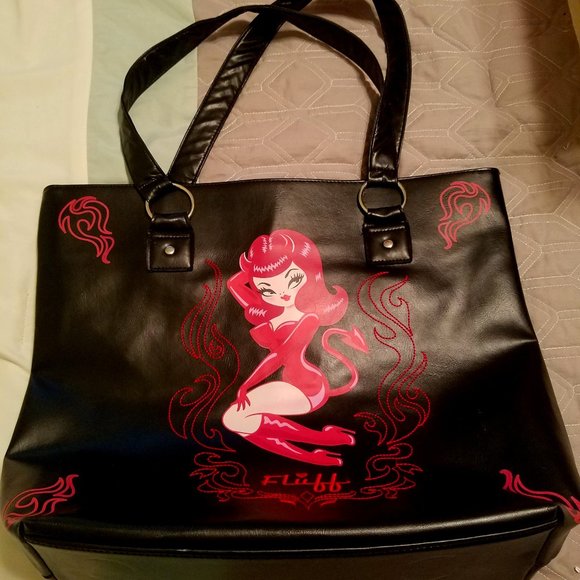 fluff | Bags | Pinup Devil Fluff Brand Tote Bag | Poshmark